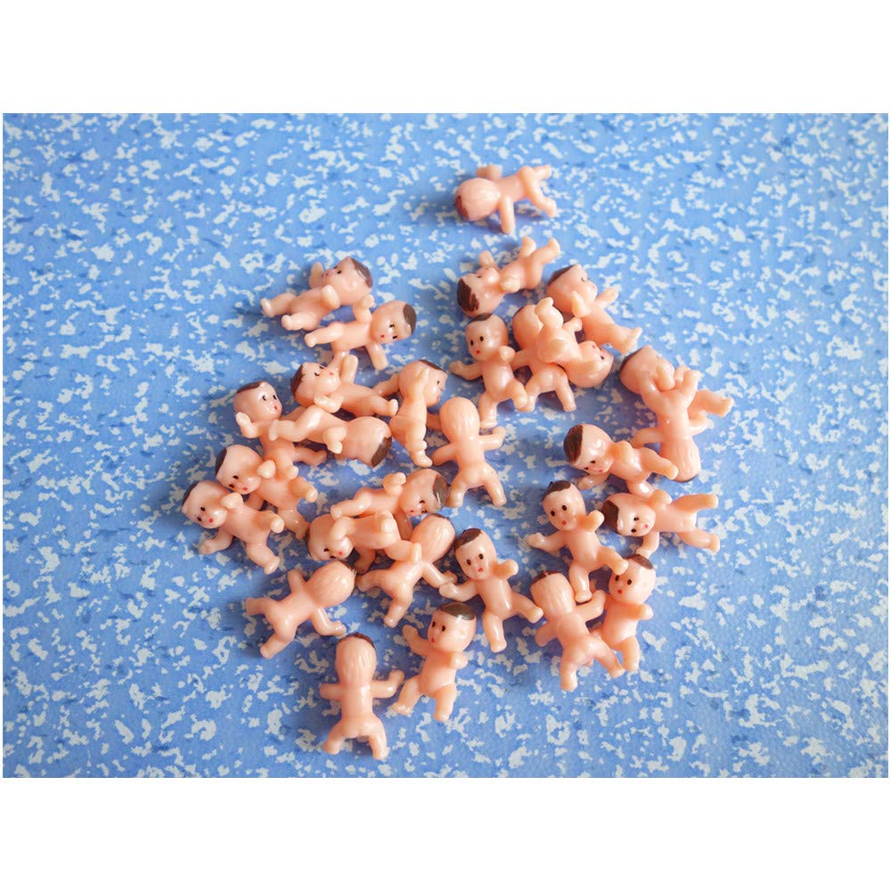 Erewa 50 Pcs 1 Inch Mini Plastic Babies for Ice Cube Game Baby Shower Games Party Favor and Decorations