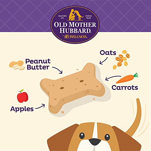 Old Mother Hubbard by Wellness Classic P-Nuttier Natural Dog Treats, Crunchy Oven-Baked Biscuits, Ideal for Training, Small Size, 20 ounce bag