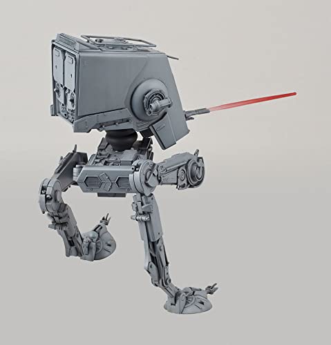Revell (Bandai Original) 01202 Star Wars at-ST (All Terrain Scout Transport inc. Chewbacca) 1:48 Scale Unbuilt/Pre-Coloured/Clip-Together (Non-Glue) Articulated Plastic Model Kit with Display Base