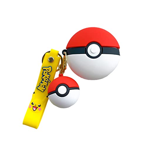 Cute Airpod 3rd Case, Funny 3D Cartoon Key Chain Case, Soft PVC Full Protection Shockproof Charging Case Cover Compatible with for 2021 Airpod 3rd. (3rd Pendant Ball)