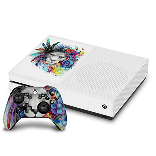 Head Case Designs Officially Licensed Pixie Cold King Of The Lions Art Mix Vinyl Sticker Gaming Skin Decal Cover Compatible With Xbox One S Console and Controller Bundle