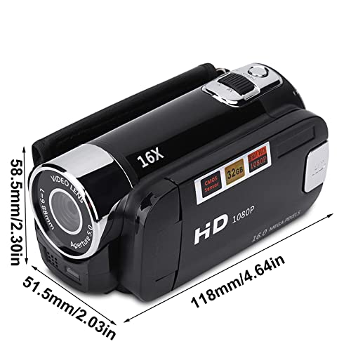 Eboxer Video Camcorder Handycam HD 1080P 16MP 270 Degree Rotation LCD Screen 16X Digital Zoom Video Camera with with COMS Sensor - The Best Frinend and Family (Black)