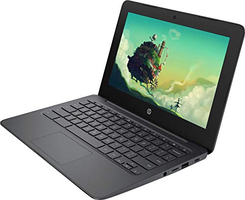 HP 2021 Newest Chromebook 11.6" HD Laptop for Business and Student, Intel Celeron N3350, 4GB RAM, 32GB eMMC, Webcam, USB-A&C, WiFi, Bluetooth, Chrome OS, Ghost Manta 64GB SD Card & Accessories
