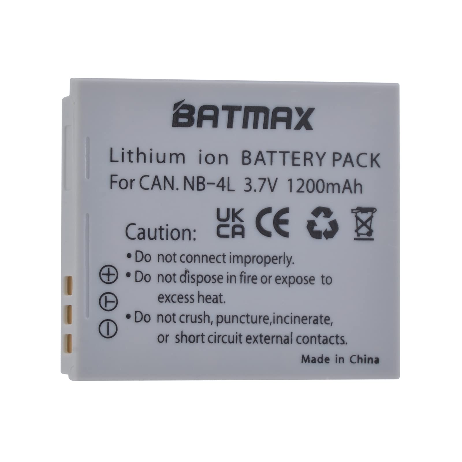 Batmax 2Pcs NB-4L Battery + LCD USB Charger for Canon PowerShot ELPH 100 HS,300 HS,SD400,SD600,SD750,SD780 is,SD960 is,SD1000,SD1100 is,310 HS,SD30,SD40,SD200,SD300