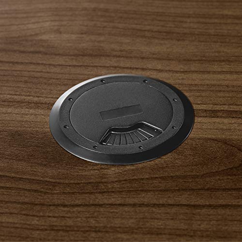 Lorell Essentials Desk Shell, Walnut Laminate