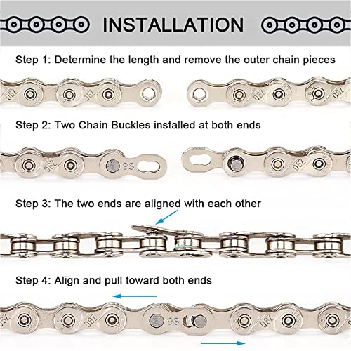 Bicycle Chain Links Single Speed Bicycle Chain Link Connectors Quick Release Master Chain Links Chain Links Mountain Bike Accessories Bike Parts (Color : C)