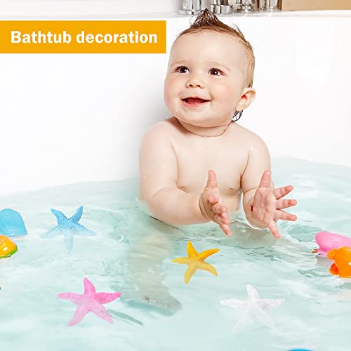 Cobee® Realistic Starfish Aquarium Ornament, 4 Pieces Resin Starfish Fish Tank Decoration Tropical Sea Animal Aquarium Decor Simulation Starfish Figurines Fish Tank Accessories