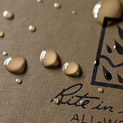 Rite in the Rain Weatherproof Hard Cover Notebook, Tan Cover, Universal Pattern (No. 970TF-LG), 8.75 x 6.75 x 0.625