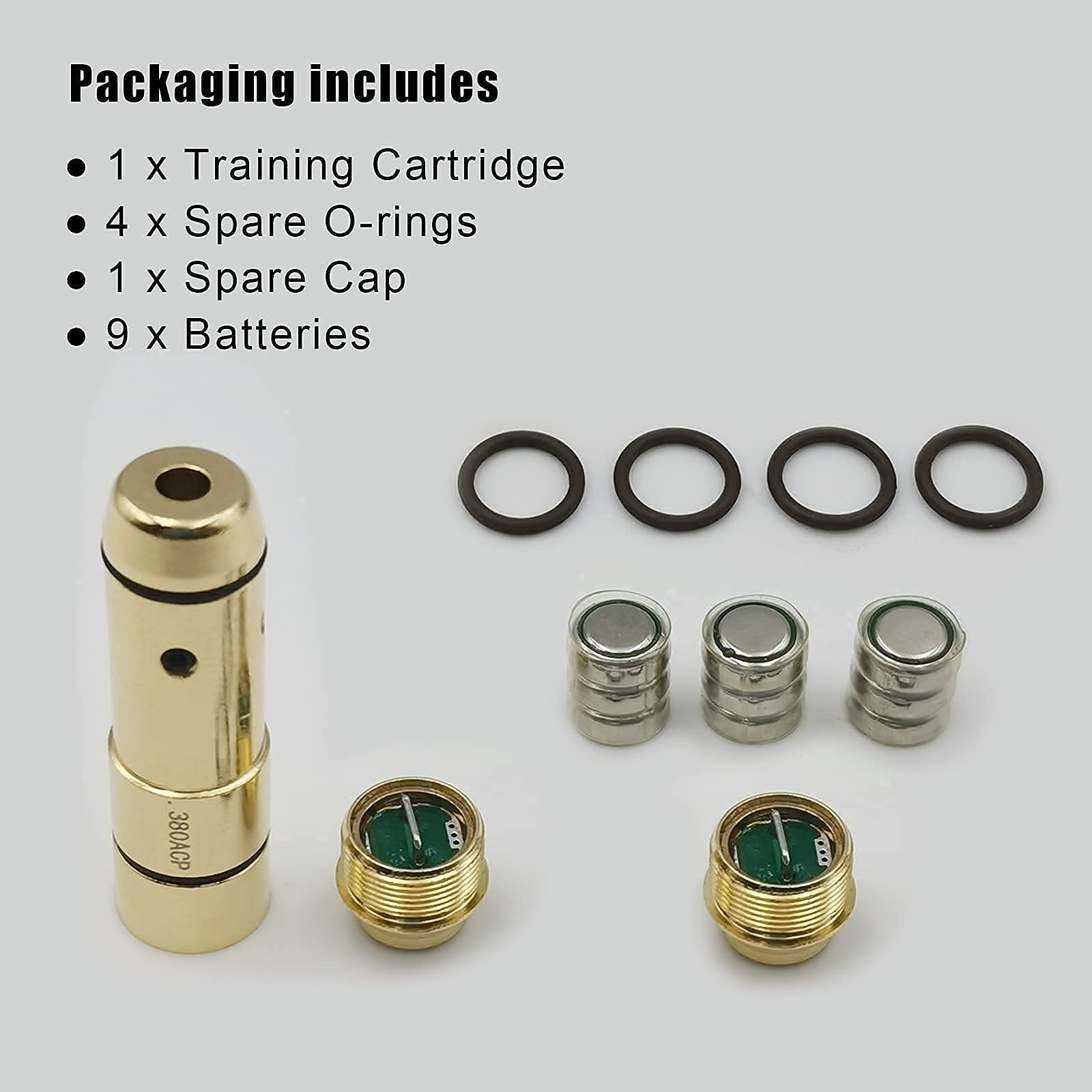ARKSight Dry Fire Training Cartridge 380ACP and 40S&W Laser Training Cartridge Integrated Snap Cap, Red Laser Bullet