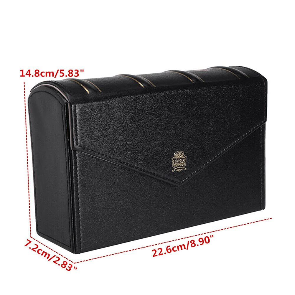 UltraZhyyne - Collection Storage Box PMG Graded Banknotes Currency Holder Paper Money Organizer Leather Case Boxes Collector Gifts [ Blue ]