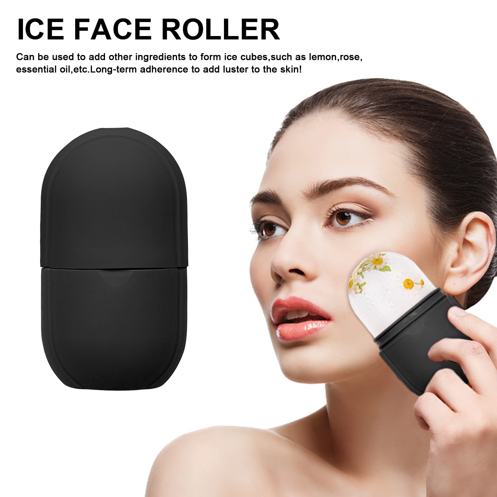 Ice Roller for Face and Eye, Silicone Ice Mold Face Massage, Facial Beauty Ice Roller Skin Care Tools, Face Ice Roller Skin Care Kit,Remove Fine Lines,Shrink Pores