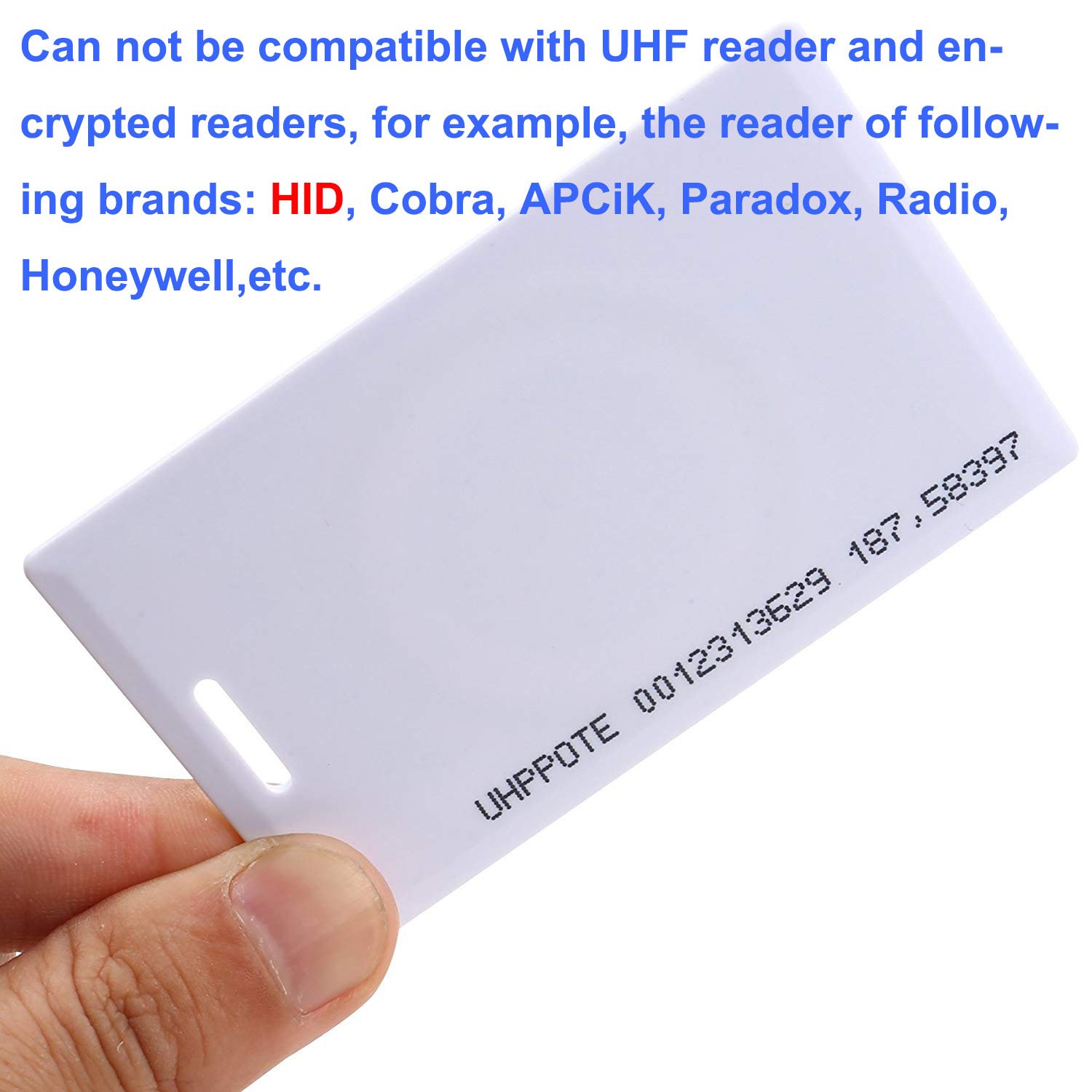 UHPPOTE Contactless 125kHz RFID Proximity Smart Card for Access Control & Time Attendance (1.8mm Thick, Pack of 50)