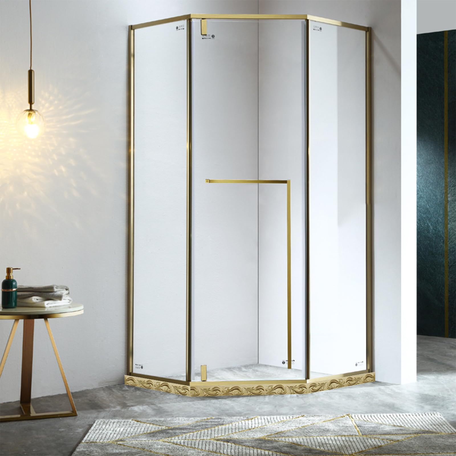 Leenevs Flexible Molding Trim Wall Trim, 16.4 Feet Self Adhesive Peel and Stick Molding Ceiling Molding, Cabinet Border, Mirror Frame Trim Wall Trim for Home Decor Wall Molding & Trim (Champagne Gold)