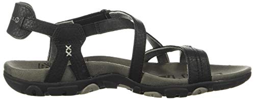 Merrell Women's Sandspur Rose LTR Sandal, Black/Paloma, 8