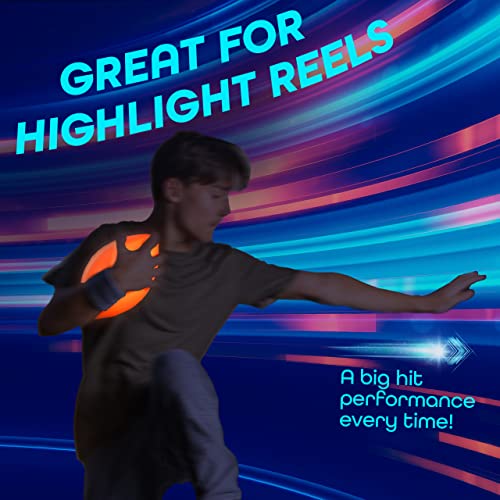 GlowCity Glow in The Dark Football - Light Up, Official Size Footballs - LED Lights and Pre-Installed Batteries Included