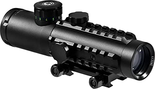 Barska AC11544 Multi-Rail 4x30 Electro Sight with Illuminated Mil-Dot Reticle and Mount