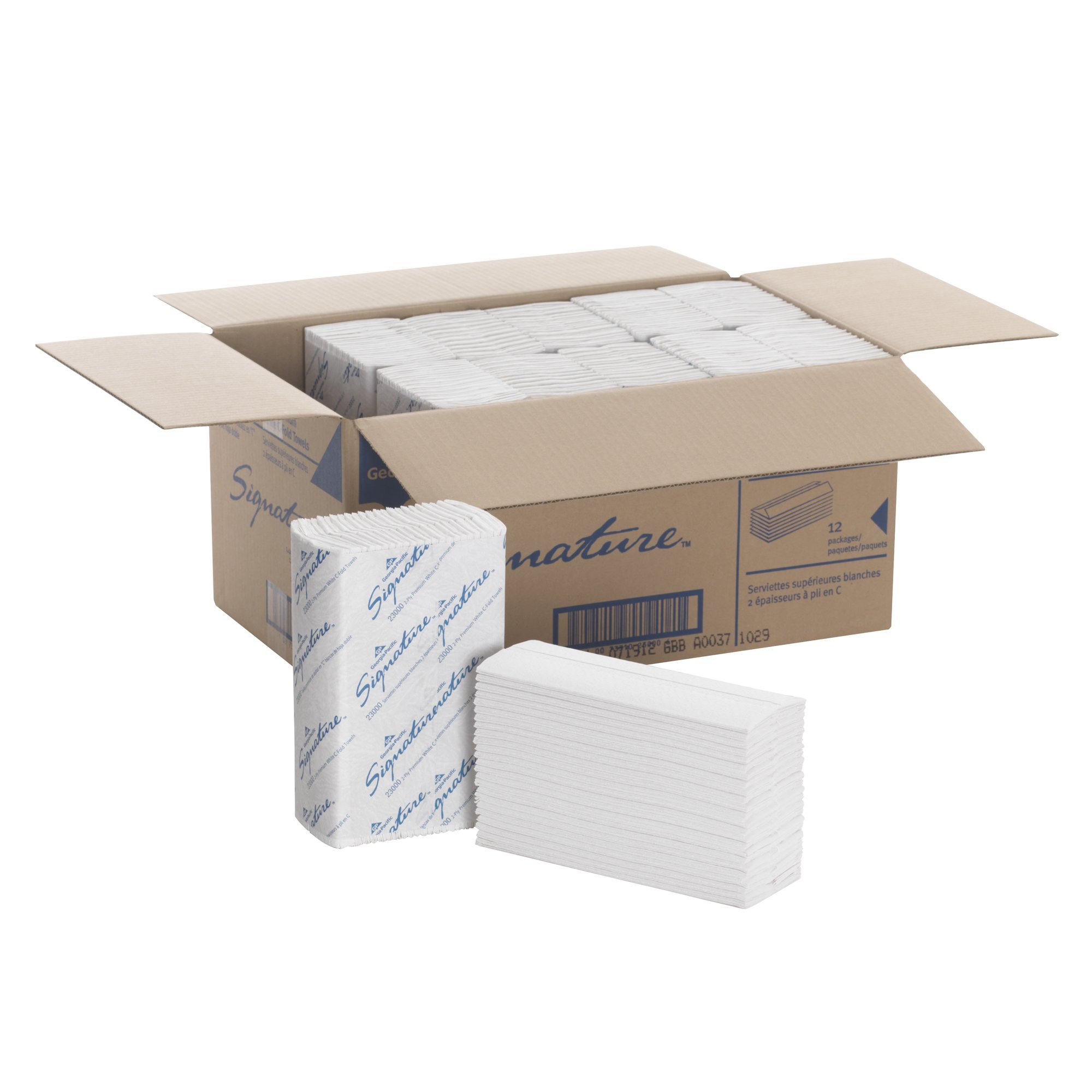 Georgia Pacific Professional 23000 C-Fold Paper Towels, 10 1/10 x 13 1/5, White, 120 Per Pack (Case of 12 Packs), 3 Case