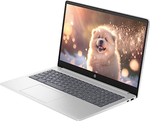 HP Chromebook 15.6 Inch Laptop for College Students, Intel 4-Core Processor N200 (Beat i5-8250U), 8GB DDR5 RAM, 64GB eMMC+128GB SD Card, Chrome OS, UHD Graphics, Natural Silver, PCM