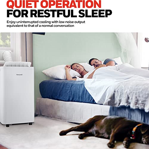 Honeywell 14,500 BTU / 101 Pint Portable Air Conditioner and Dehumidifier, Cools Rooms Up to 700 Sq. Ft., (White)