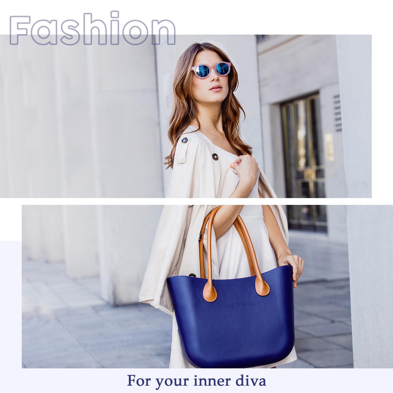 LIME AND SODA Women's Fashion Eva handbag - Mix and Match - Blue