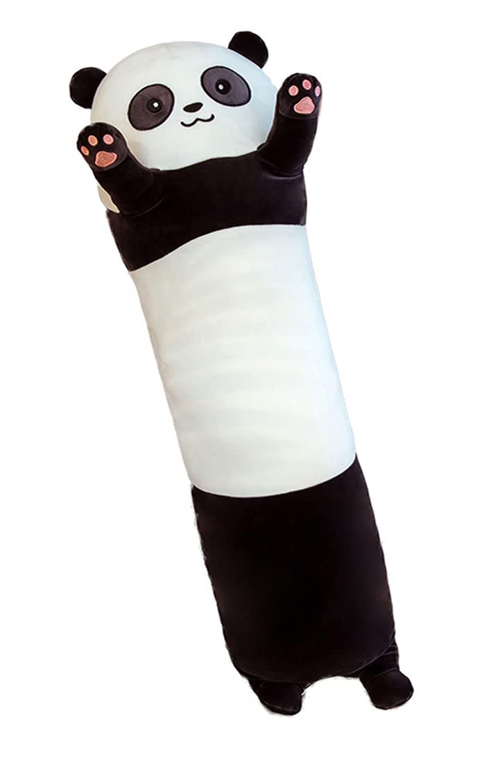 Cute Cartoon Long Throw Pillow Lovely Sleeping Hugging Pillow Soft Plush Stuffed Animals Toy Doll Body Pillow Kids Room Bedding Home Decorative Pillow Toy Gifts for Kids Women Girlfriend Panda 70CM