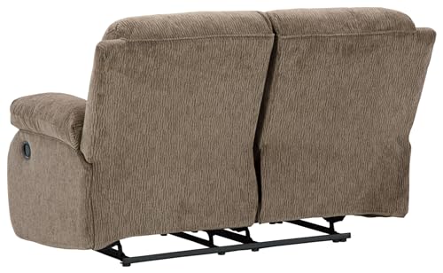 Signature Design by Ashley Scranto Contemporary Manual Reclining Loveseat, Light Brown