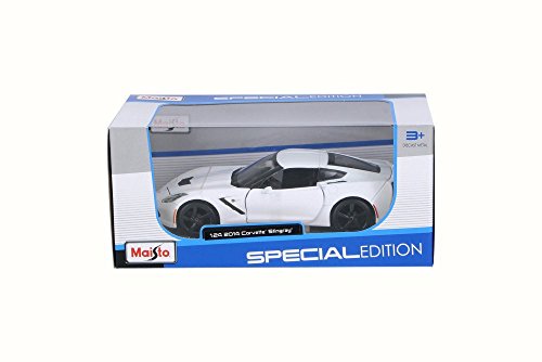 Maisto 2014 Chevy Corvette Stingray Coupe, White 31505-1/24 Scale Diecast Model Toy Car