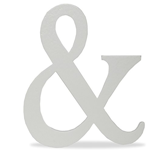 The Lucky Clover Trading & Wood Block Symbol, 14" L, White Wall Letter