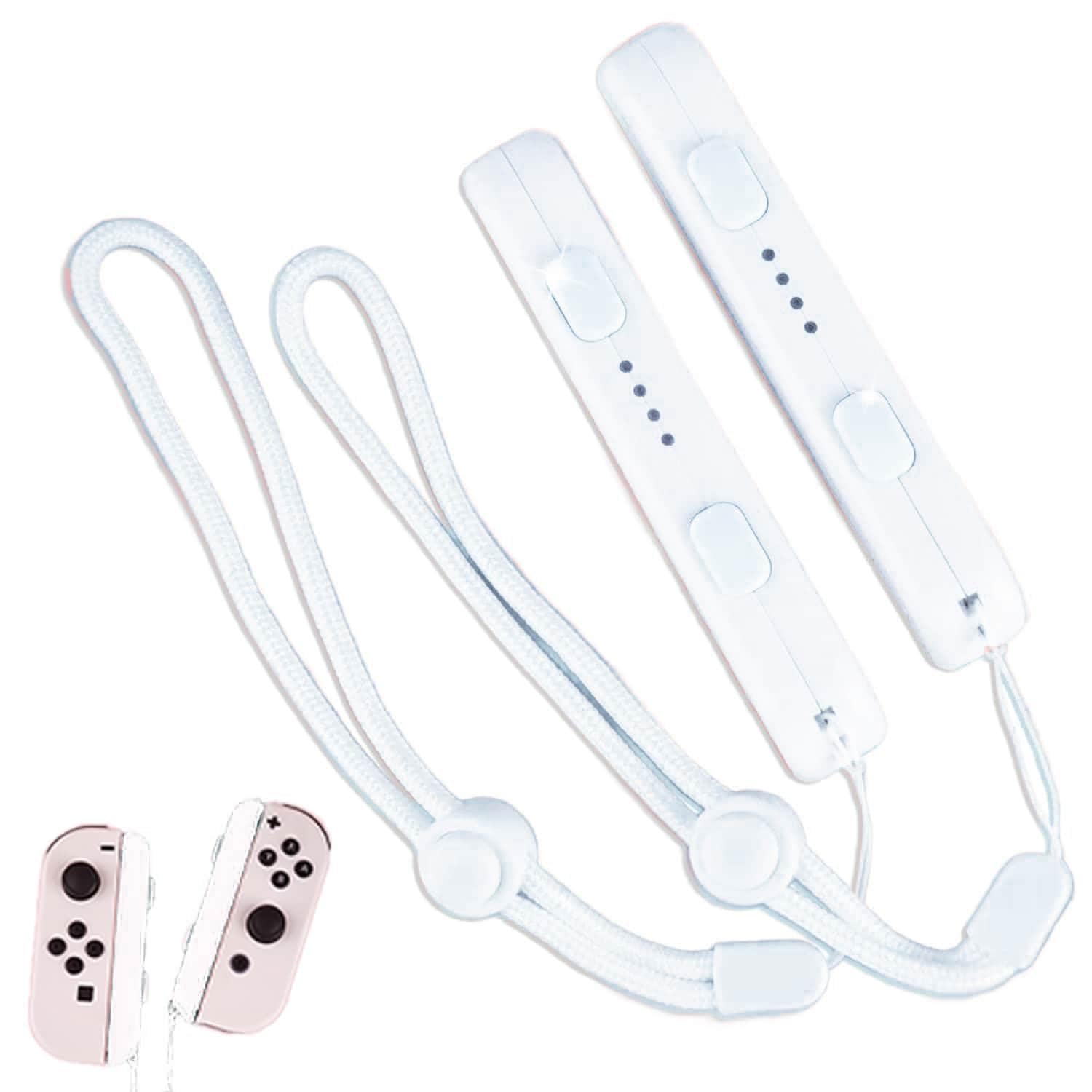 BelugaDesign Pastel Joy-Con Wrist Strap Pair | Controller Wrist Accessory Compatible with Nintendo Switch Standard OLED JoyCons (Pink)