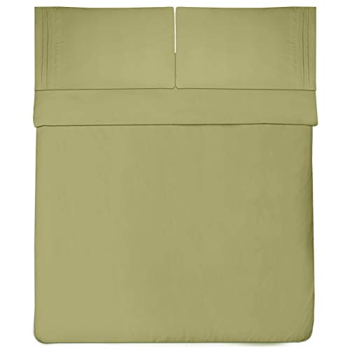 King Size Sheets - Breathable Luxury Bed Sheets with Full Elastic & Secure Corner Straps Built In - 1800 Supreme Collection Extra Soft Deep Pocket Bedding Set, Sheet Set, King, Sage