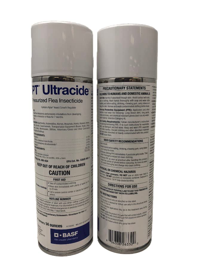 BASF 671858 PT Ultracide Pressurized Flea Insecticide, 14oz (CASE of 12)