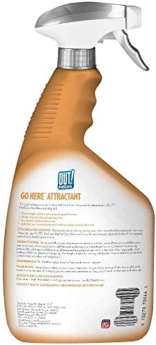 OUT! PetCare Go Here Attractant Indoor and Outdoor Dog Training Spray - House-Training Aid for Puppies and Dogs - 32 oz