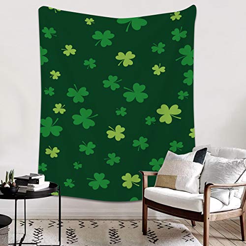 DoremiHome St. Patrick's Day Throw Blanket 40x50 inches Soft Cozy Plush Bed Blanket Fuzzy Throw for Sofa Couch, Lap TV Blanket Comfort Caring Gift - Green Lucky Shamrocks Irish Clover