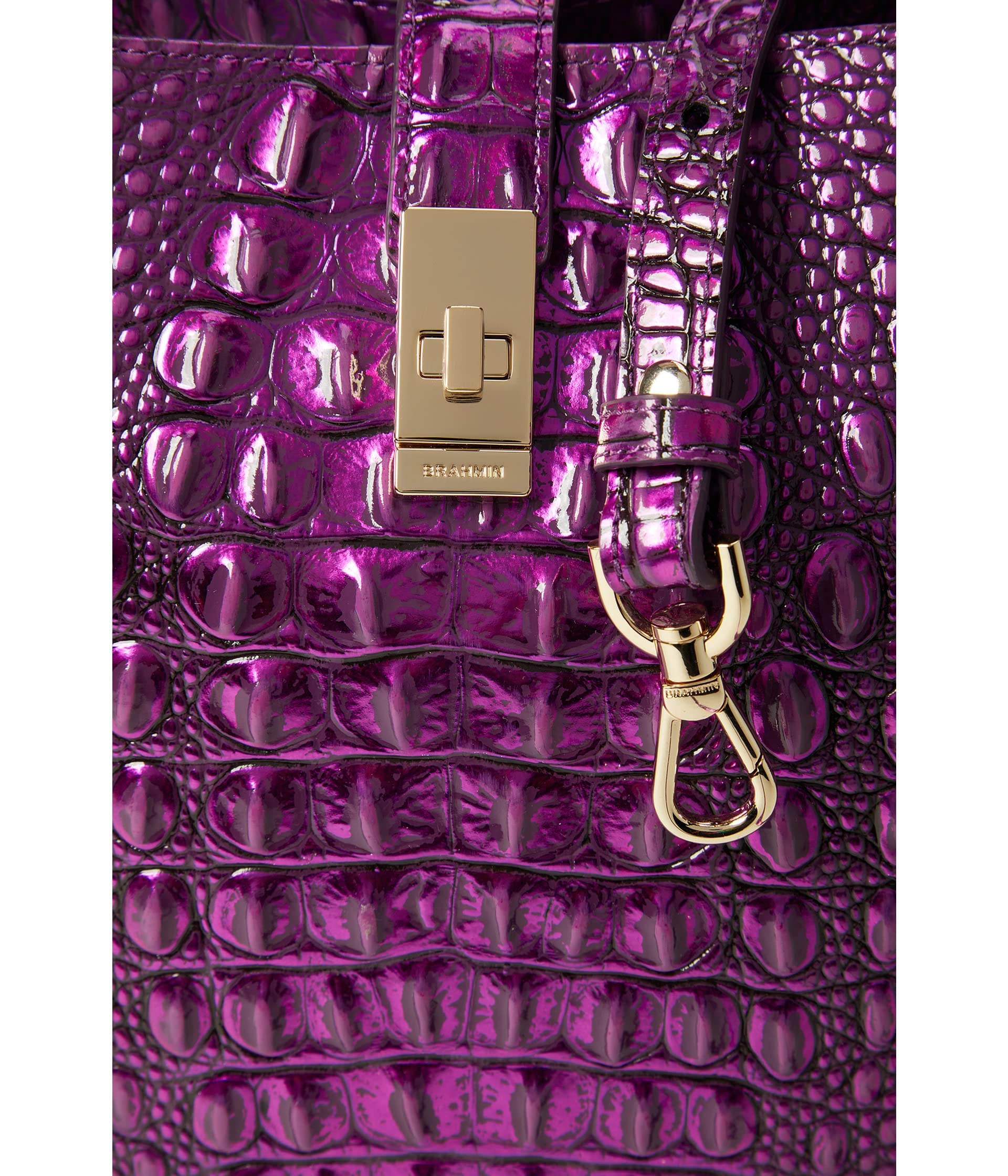 BRAHMIN Melbourne Shira Bucket Purple Potion One Size
