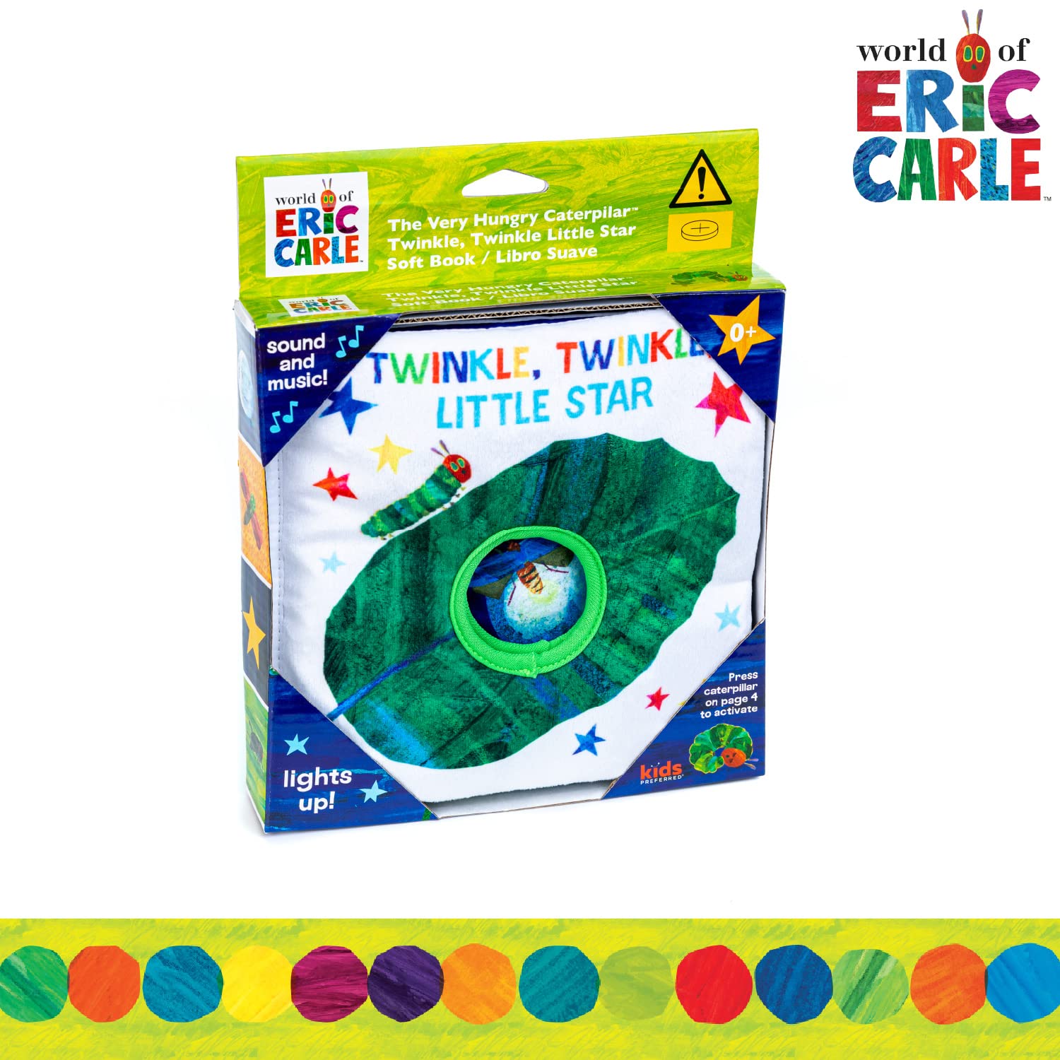 KIDS PREFERRED Eric Carle Soft Book: Twinkle Twinkle Little Star with Sounds, 7 inches (55736)