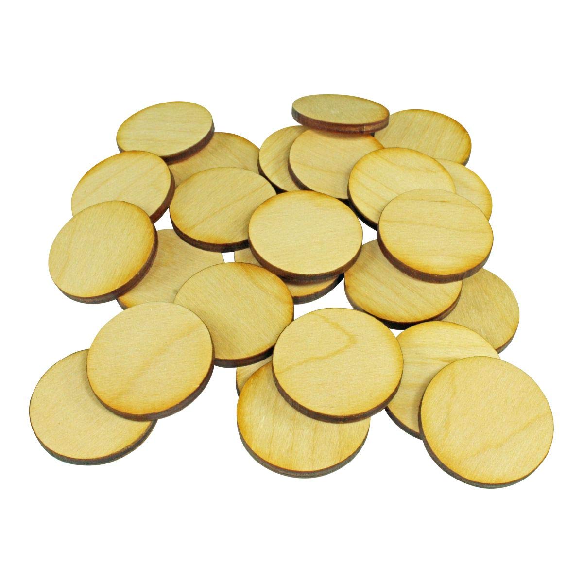 LITKO Miniature Base Set | Role-Playing Games | Laser-Cut 3mm Plywood | 3mm Baltic Birch Plywood | 25 Pack | Circular (30mm)