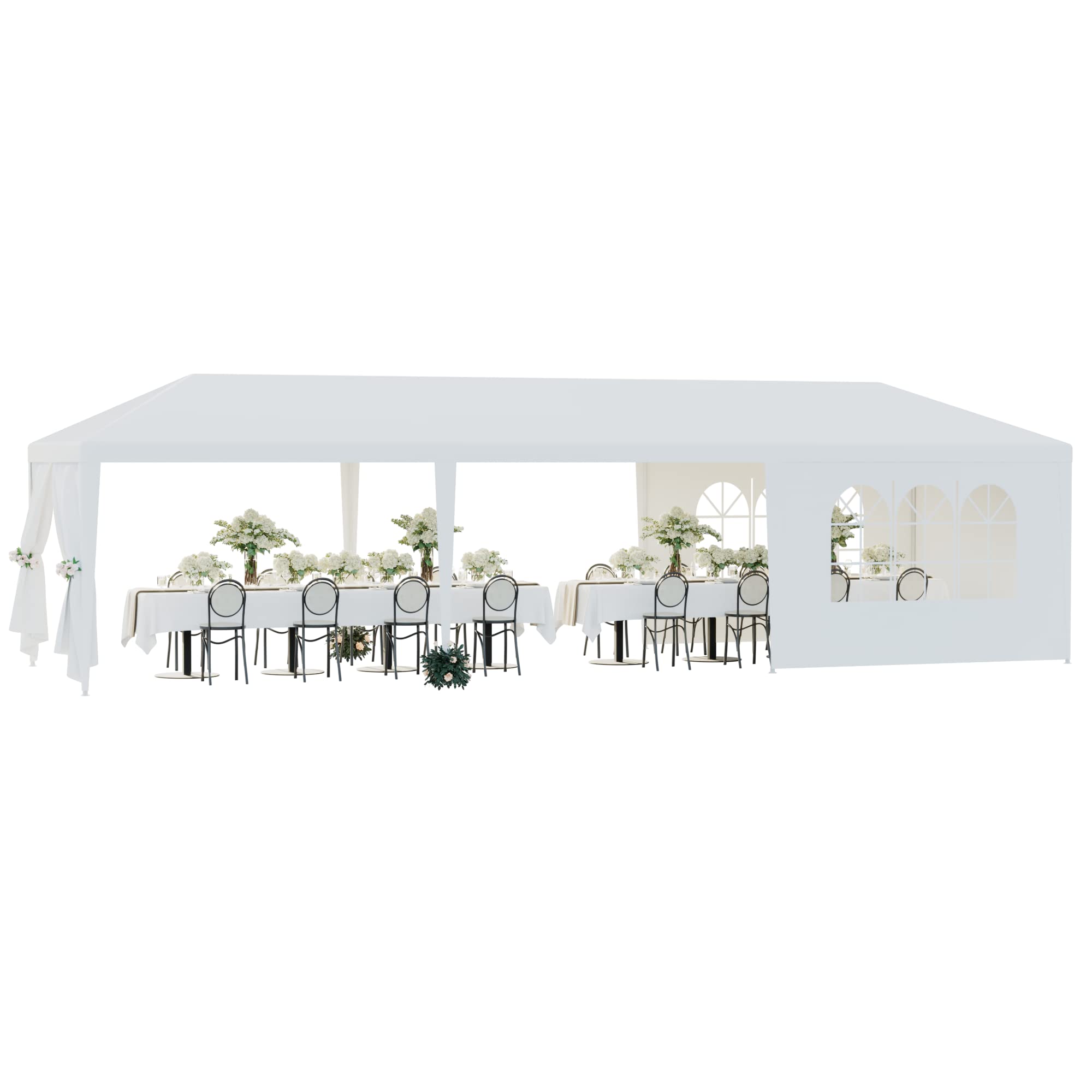BBBuy 10'x30' Outdoor Party Wedding Tent Canopy Waterproof Camping Gazebo BBQ Shelter Pavilion Heavy Duty, 8 Removable Sidewalls (10x30)