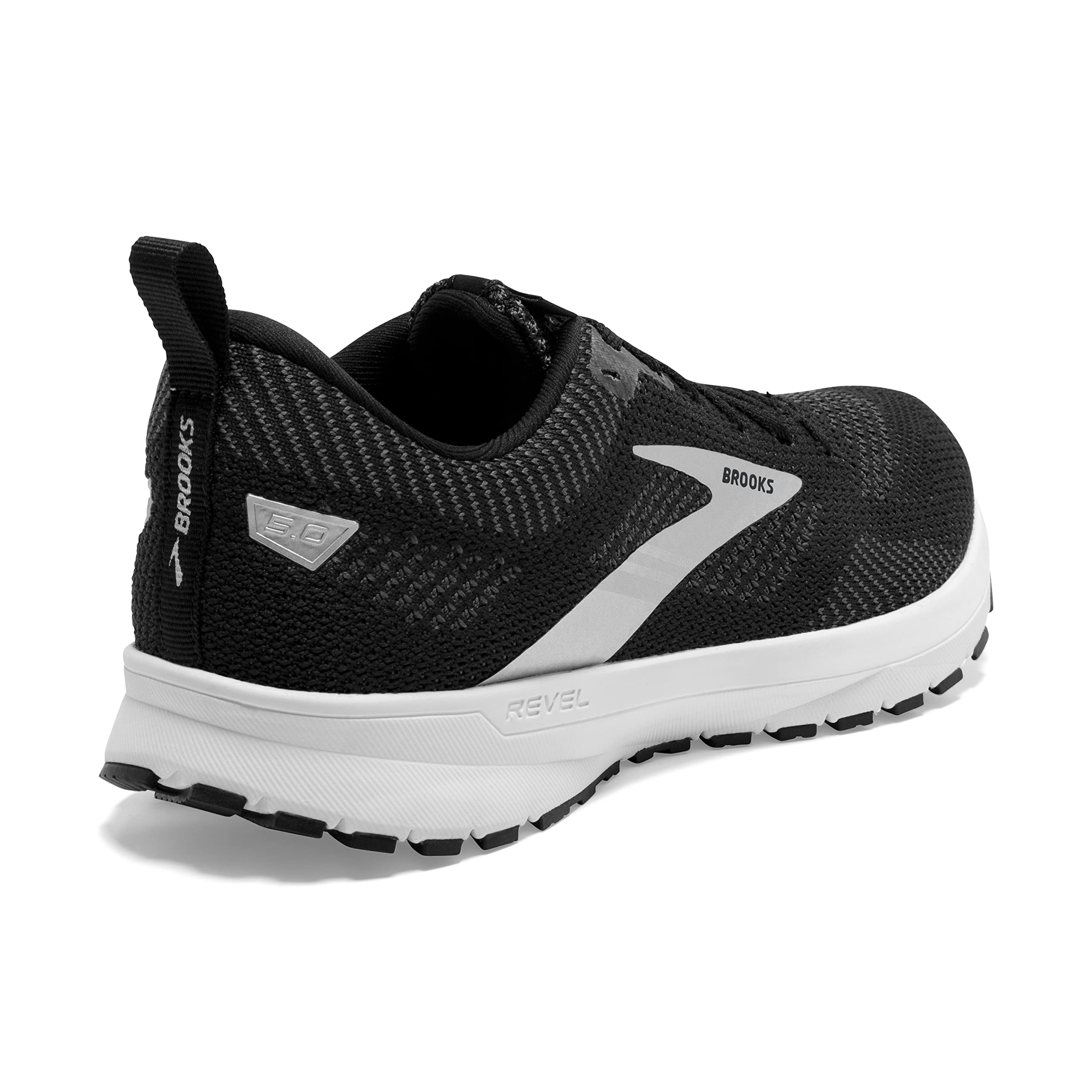 Brooks Women's Revel 5 Neutral Running Shoe - Black/Metallic/White - 10