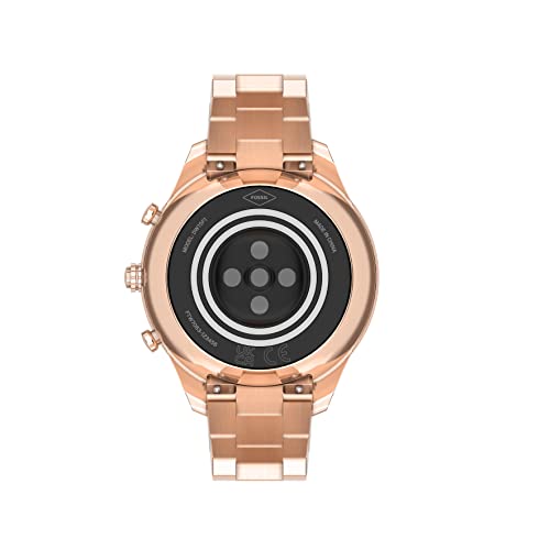 Fossil Stella Gen 6 Hybrid 40mm Stainless Steel Smart Watch, Color: Rose Gold (Model: FTW7063)