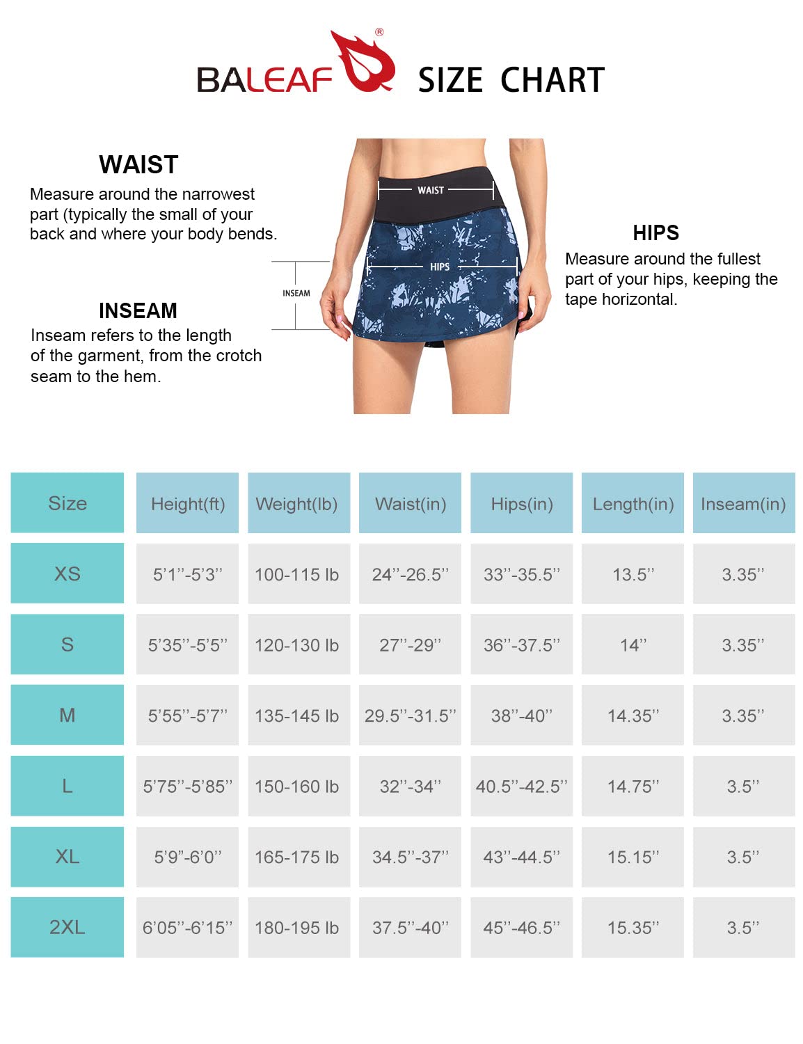BALEAF Women's Tennis Skirts High Waisted Athletic Skort Skirts Golf Running Skirts with Zipper Pocket Printed 5 M