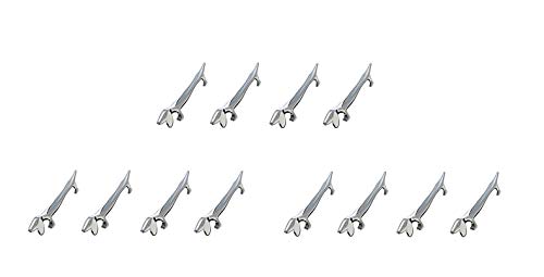 BMTick Silver ‘Hunter’s Dachshund’ Cutlery Rest for Knifes, Forks and Spoons (Set of 12) Knife Rest Set