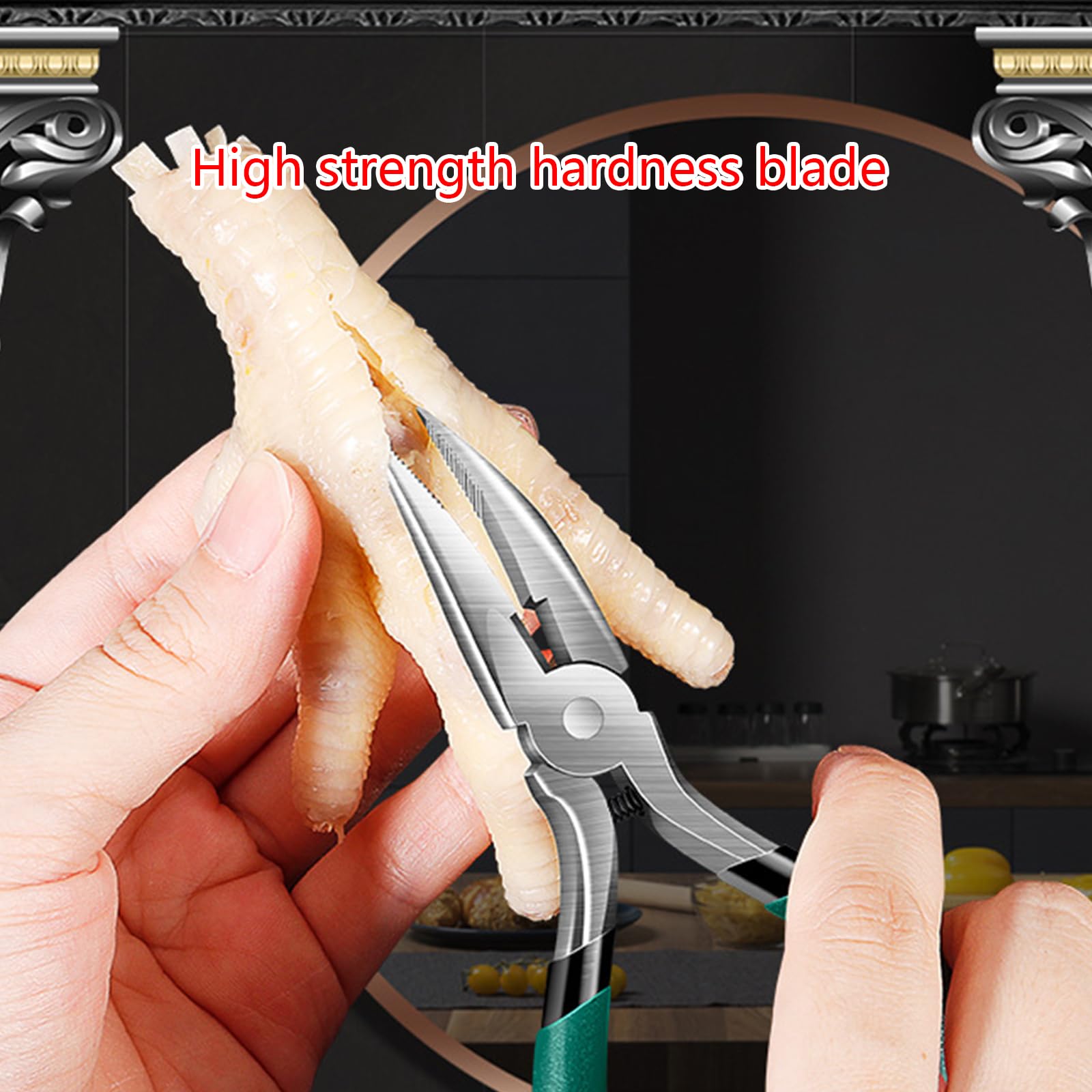 BELOWSYALER Bone Remover Chicken Feet Boneless Pliers Scissor Boneless Chicken Claw Boning Knifes for Removing, Plucking and Pulling Pin Bone