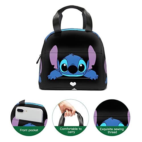 GCNqat Reusable Insulated Lunch Bag Portable Lunch Box Anime Lunch Tote for Men Women Work Picnic Outdoor Camping