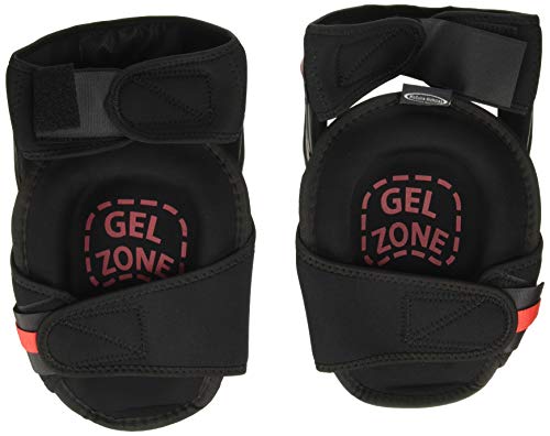 McGuire-Nicholas 30511-1 Pro Hinge Floor Walker Gel Gripper Protective Work Knee Pads, Non-Marring Knee Pads for Flooring, Construction, Painting, Welding, Plumbing Black/Clear
