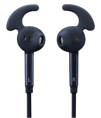 Samsung Eargel Earbud Tips Lunies Anti-Slip Soft Silicone Sport Running Earphone Covers for Samsung Galaxy S6 9200 S7 Edge Note 5 Earbuds 4 Pairs Black