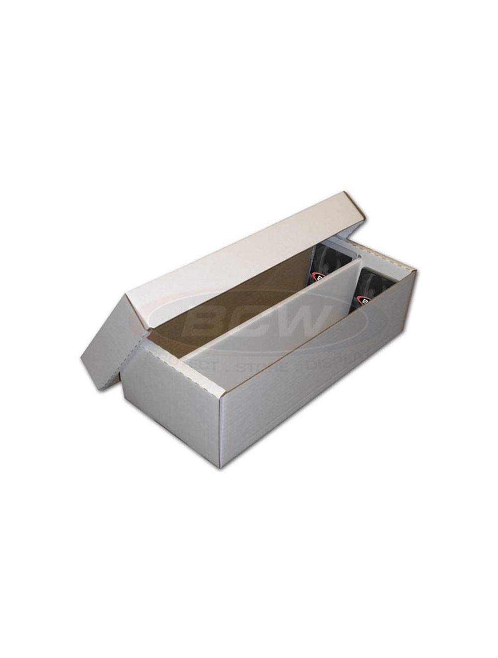 BCW 1600-Count 2-Row Shoe Storage Box for Trading Cards | 200 lb. Test Strength | (6-Pack)