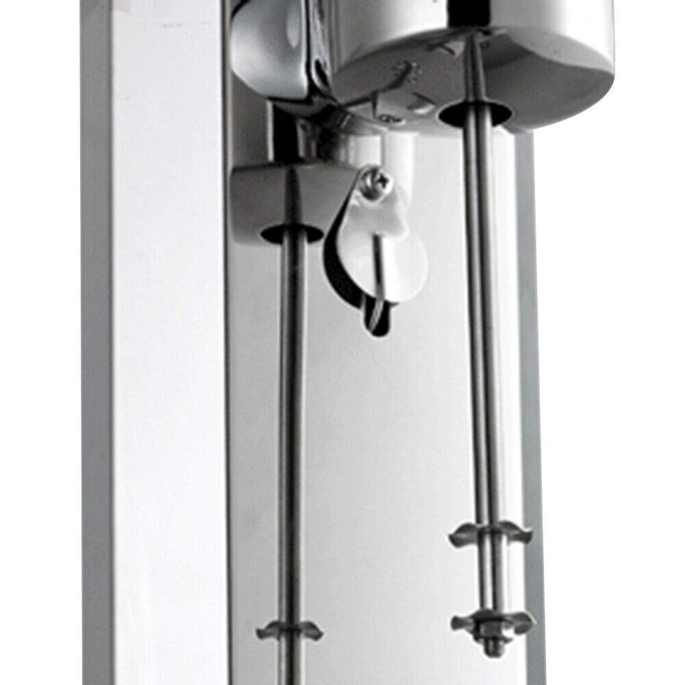 Electric Milkshake Maker, 110V 18000RMP Commercial Stainless Steel Drink Mixer Machine Smoothie Malt Blender with 2 Speed Adjustable (Double Head)