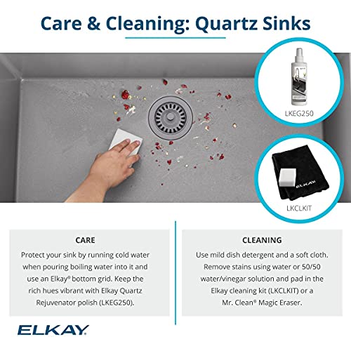 Elkay Quartz Classic ELGRU13322WH0 White Single Bowl Undermount Sink