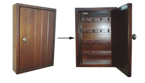 D-Art Collection United Key Holder Box Curio in Mahogany Wood