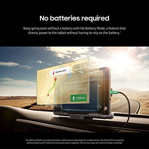 SAMSUNG Galaxy TabActive4 Pro 10.1” 128GB 5G Android Work Tablet, LTE Unlocked, 6GB RAM, Rugged Design, Sensitive Touchscreen, Long-Battery Life-for Workers, SM-T638UZKEN14, Black